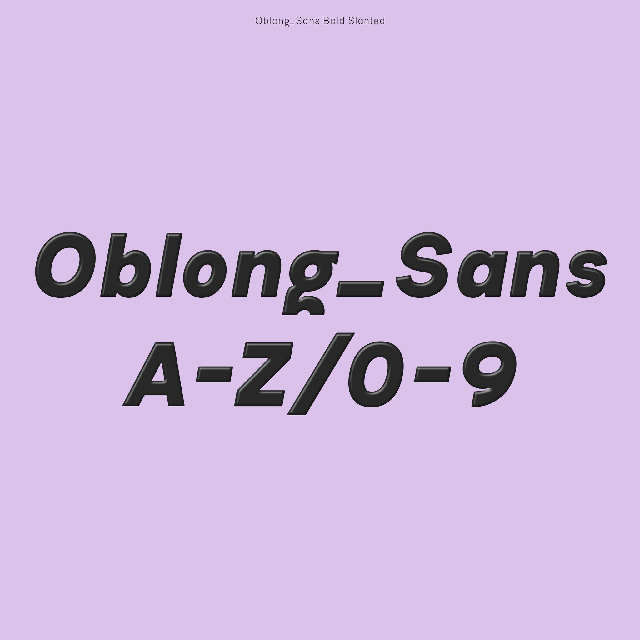 Oblong Sans – Type Department