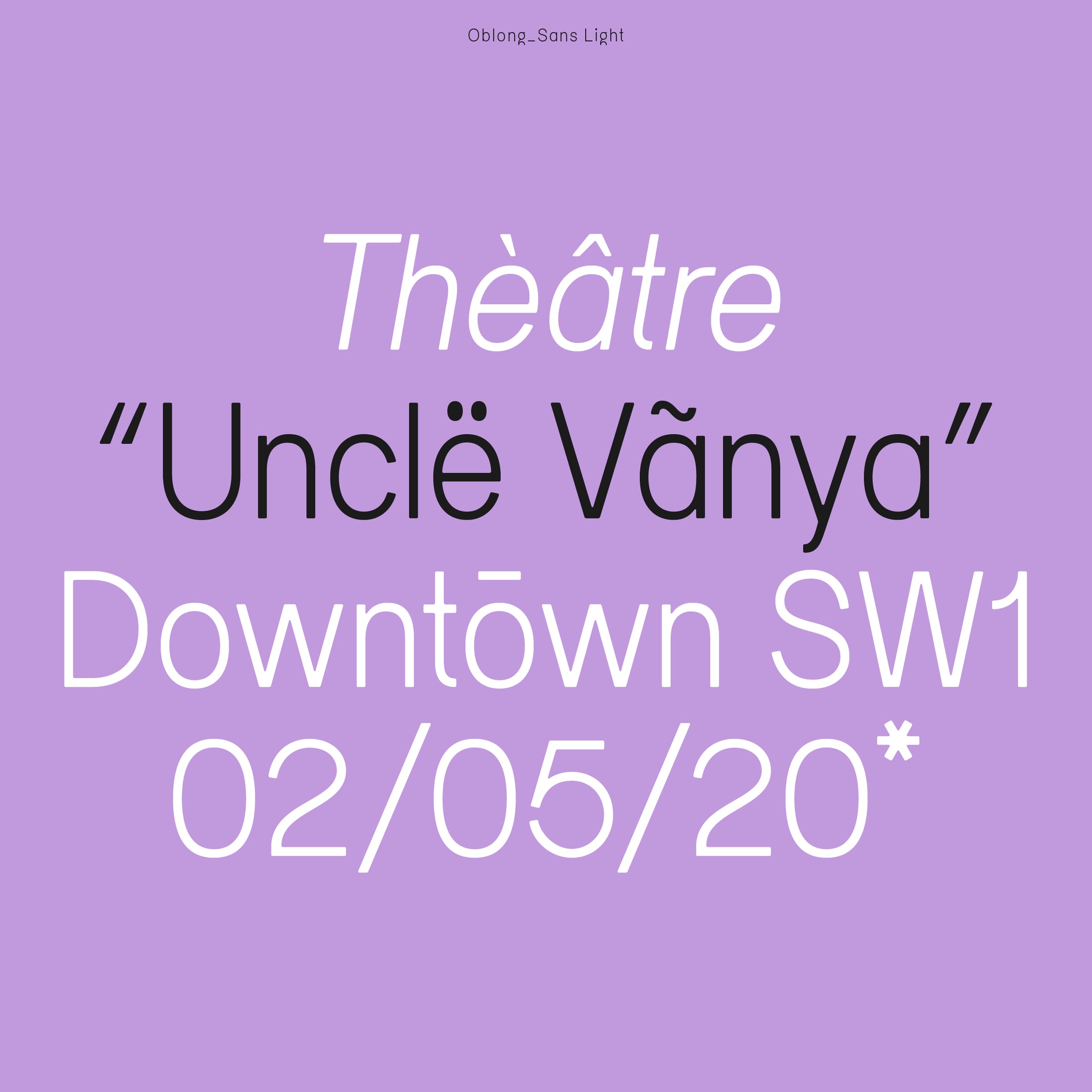 Oblong Sans – Type Department