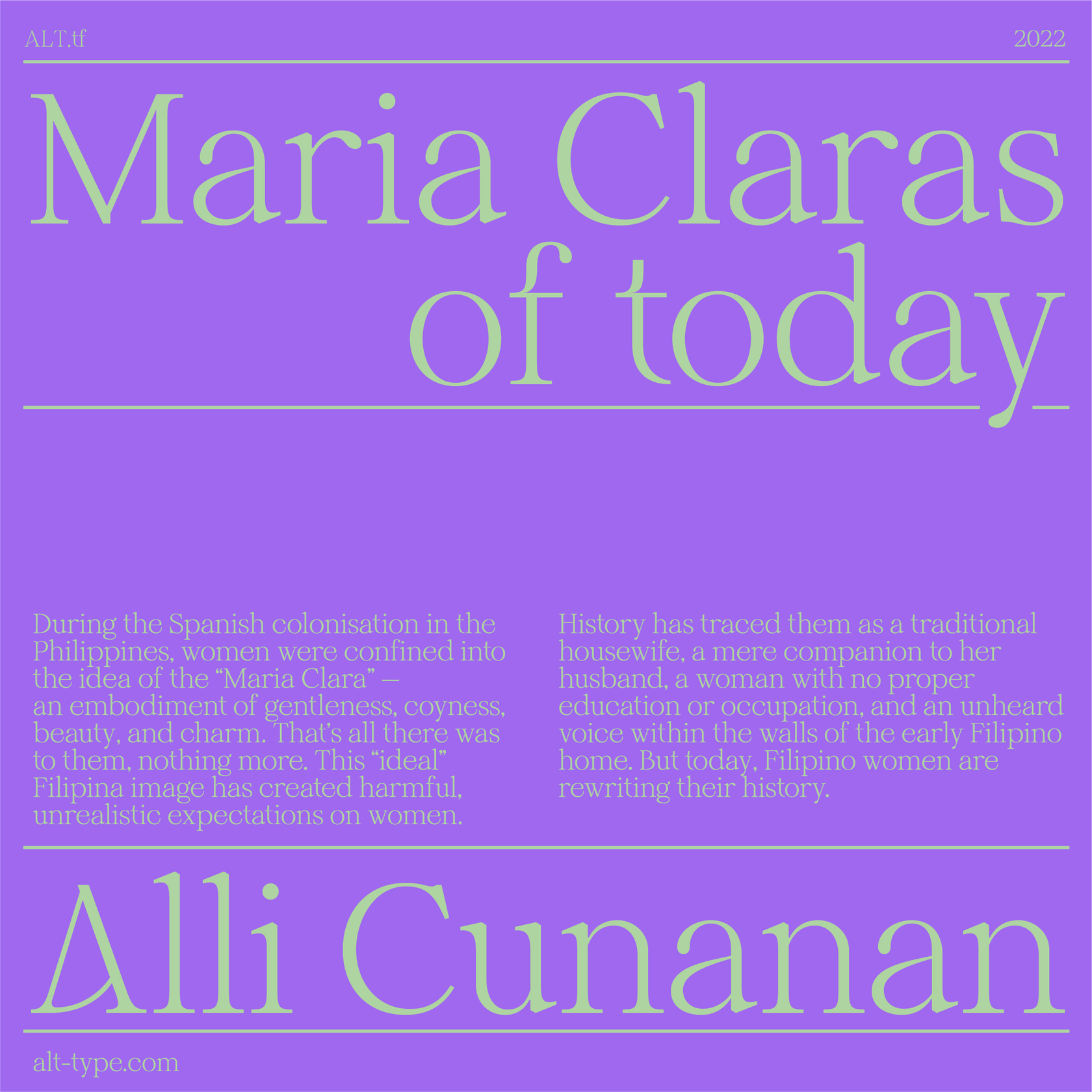 ALT Maria Clara – Type Department